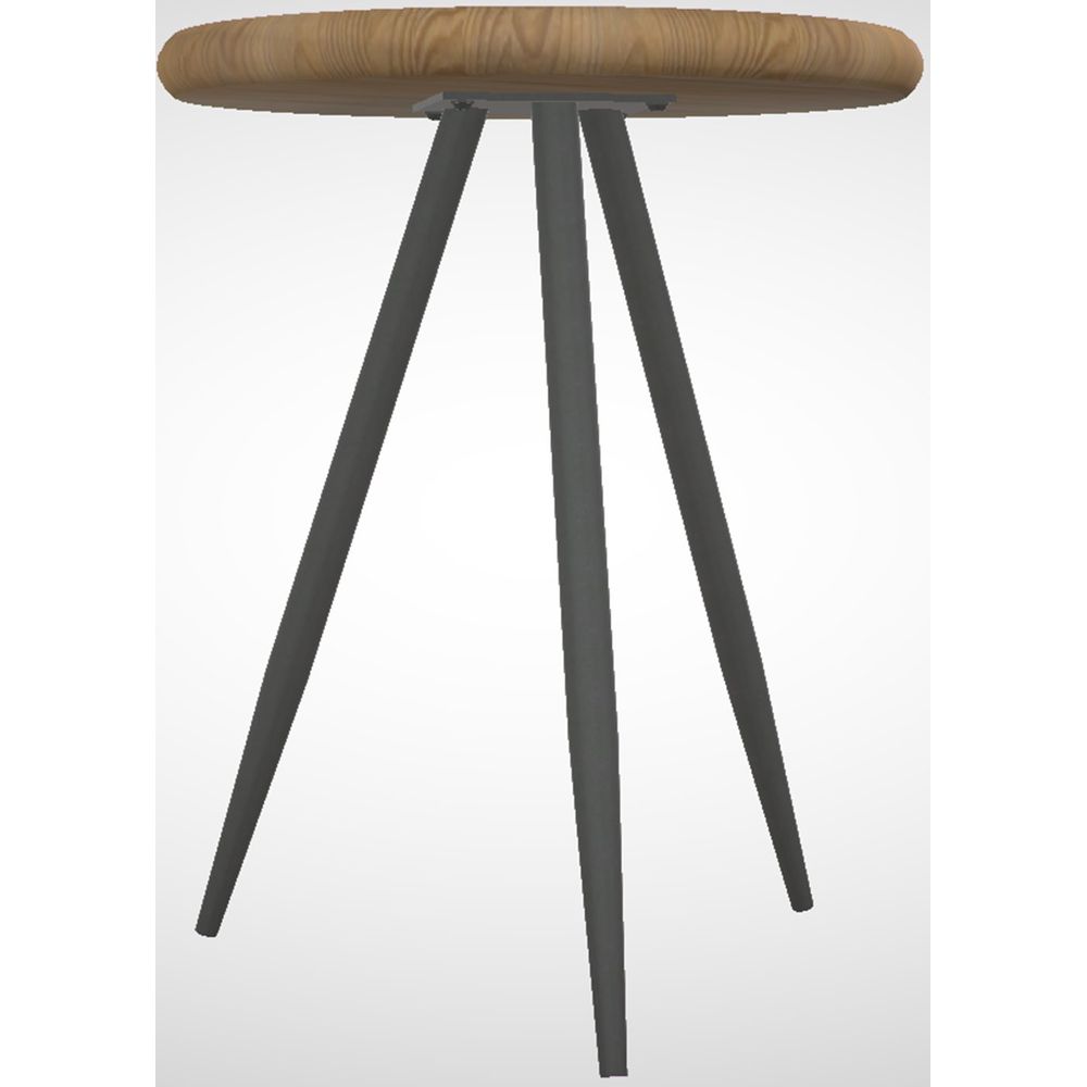 Mesa Lateral Trianon Metal Grafite Driftwood 50cm - 44893 - Sun House