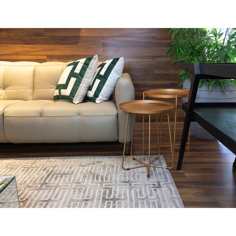 Mesa Lateral Trianon Metal Grafite Driftwood 50cm - 44893 - SunHouse