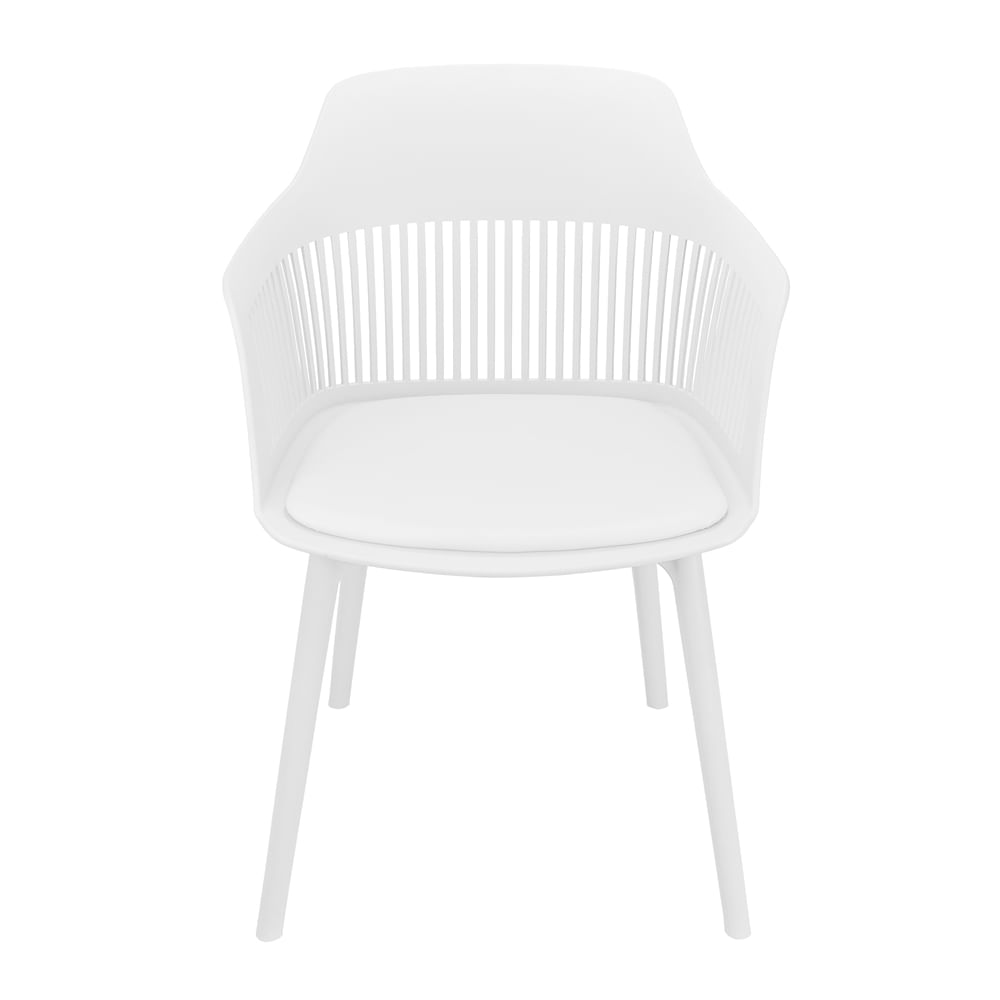 Cadeira Cooper em Polipropileno Branco com Almofada no Assento - 68717 ...