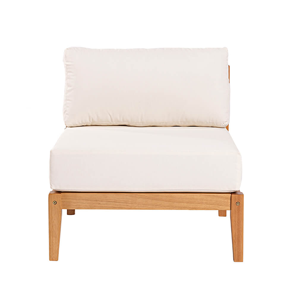 Sofa Modulo Com Encosto Cannes Cor Cru Base Mel - 72220 - Sun House