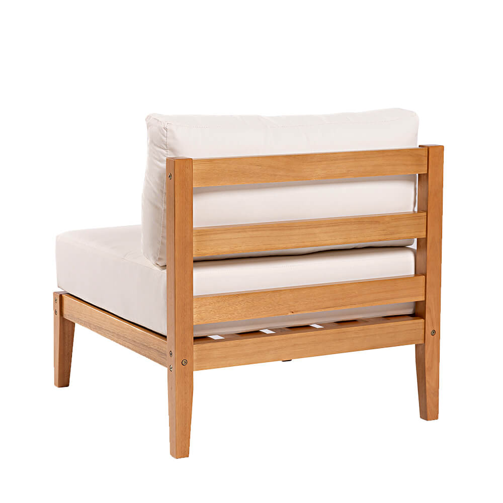 Sofa Modulo Com Encosto Cannes Cor Cru Base Mel - 72220 - Sun House