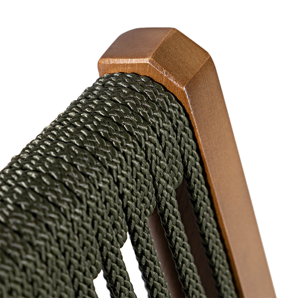 Cadeira Tune Sem Braco Corda Verde Base Mel - 72508 - Sun House