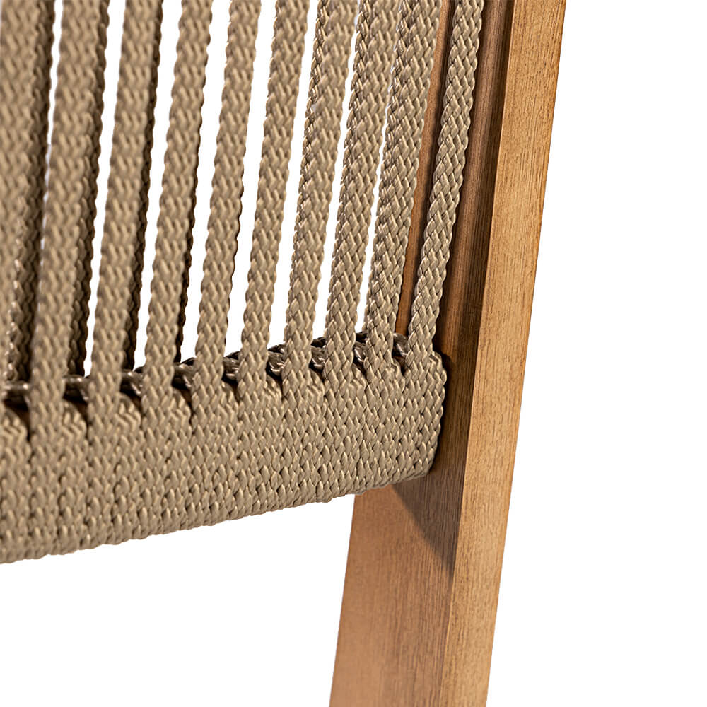 Cadeira Tune Sem Braco Corda Fendi Base Mel - 72510 - Sun House