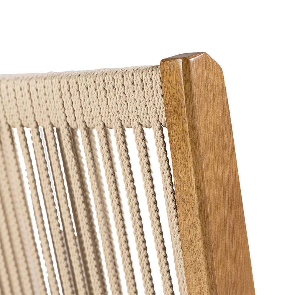 Cadeira Tune Sem Braço Corda Areia Base Mel - 72514 - Sun House