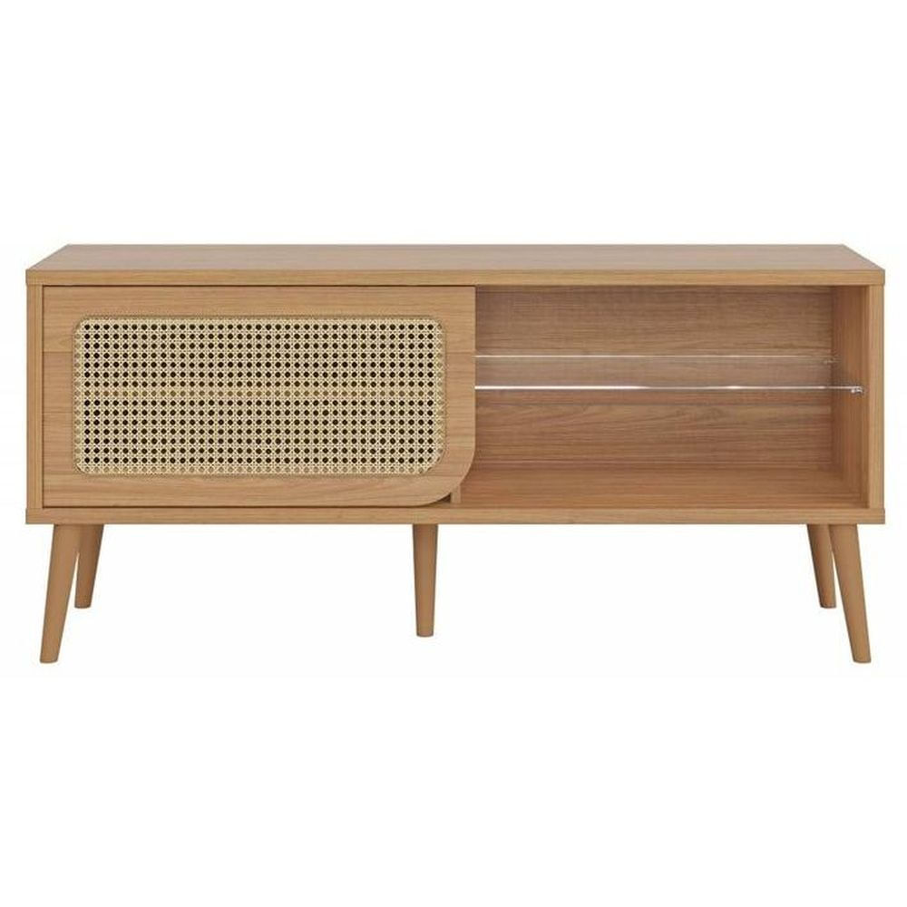 Rack Nature 1 Porta Tela Palha Estrutura MDF cor Freijo 135 cm - 72167 ...